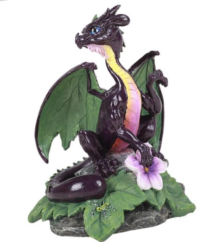 Eggplant Garden Dragon - Dragon Figurines Canada